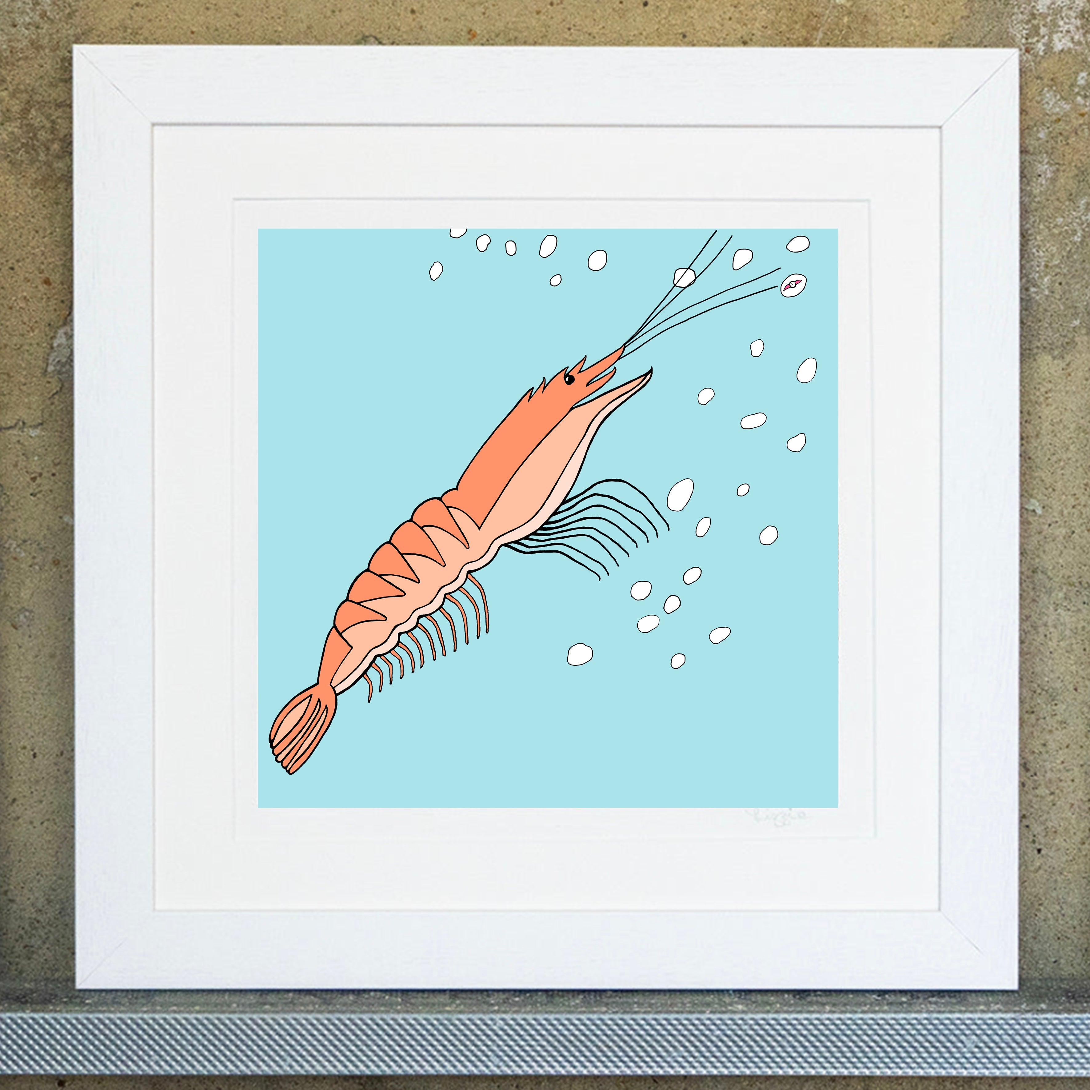 Prawn Star - Square Art Print – icanseethesea | Portsmouth